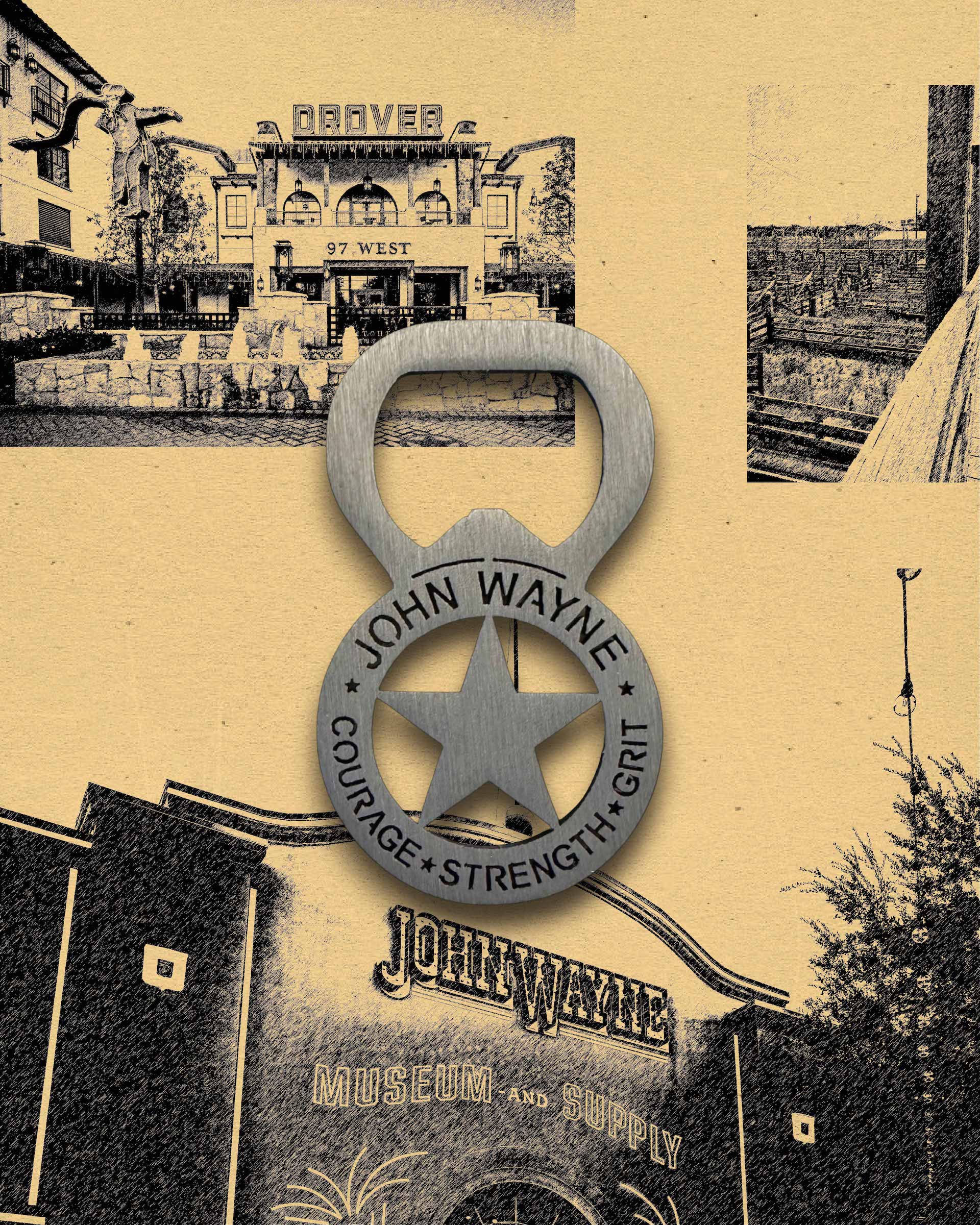 John Wayne Stock & Supply Duke Cutout Tag Keychain