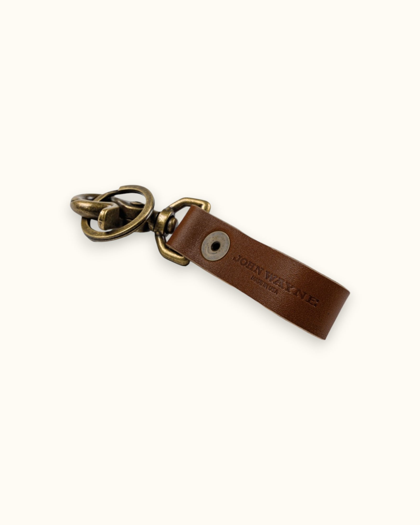John Wayne Leather Key Fob - Brown – John Wayne Stock & Supply